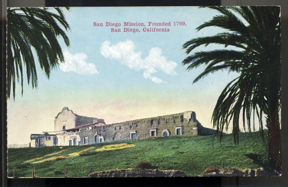 California Mission Colored Postcards