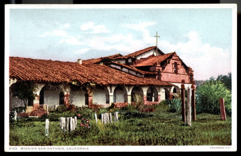 California Mission Colored Postcards