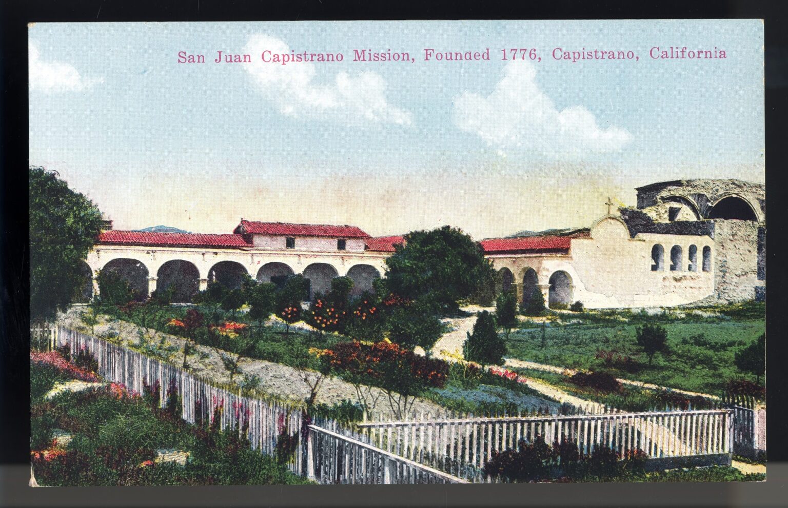 California Mission Colored Postcards